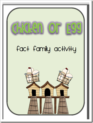 Oceans of First Grade Fun: Chicken or Egg Fact Family Activity